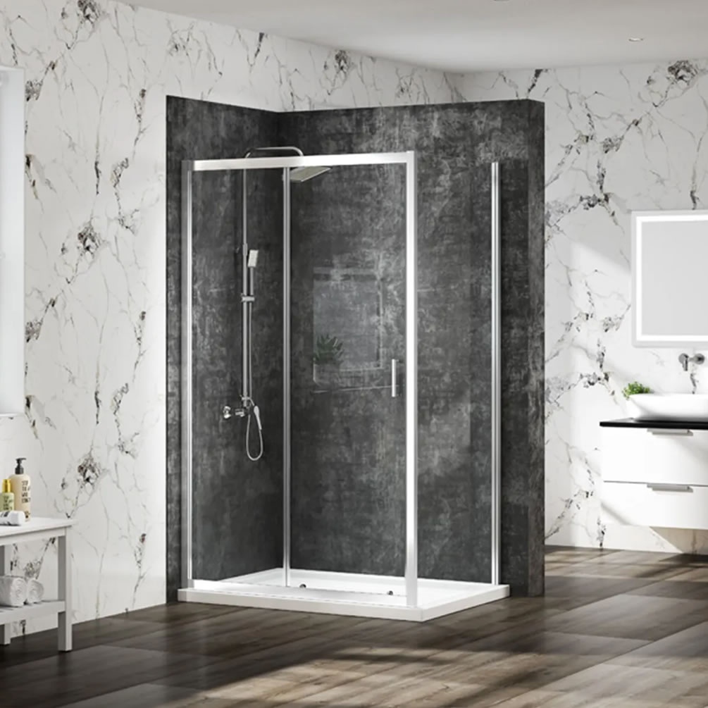 Merlyn Mbox 1300 Chrome Sliding Door | Sanctuary Bathrooms